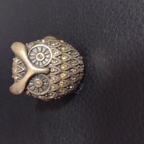 Lucky Brand | Jewelry | Lucky Brand Vintage Crystals Gold Owl Ring Rare ...